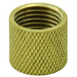 5/16" Solid Brass 1/8 IPS Knurled Coupling - Unfinished
