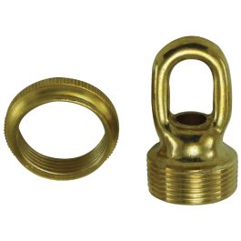 Cast Brass Screw Collar Loop & Ring With Wireway - 1/4 IPS 24-0784-00
