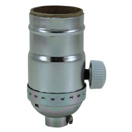 Full-Range Dimmer Socket with Ivory Turn Knob - Nickel 40-4038-20