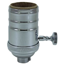 Heavy Wall Solid Brass 3-Way MB Turn Knob Sockets - Nickel 40-4100-22