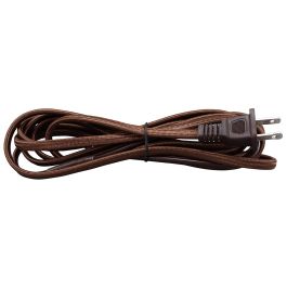 11FT Rayon Covered SPT-1 Cord Set - Brown Rayon, Brown Plug 56-1830-45